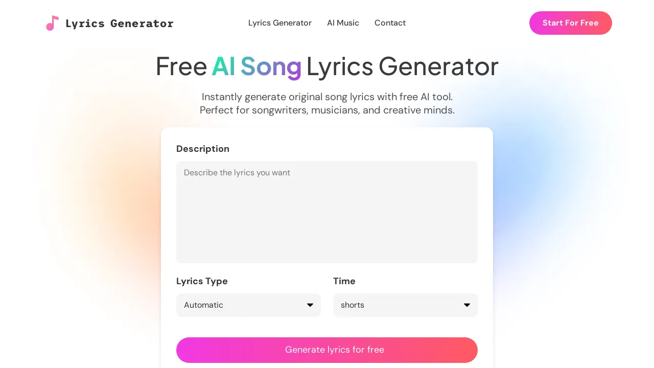 Lyrics Generator - BestofAI